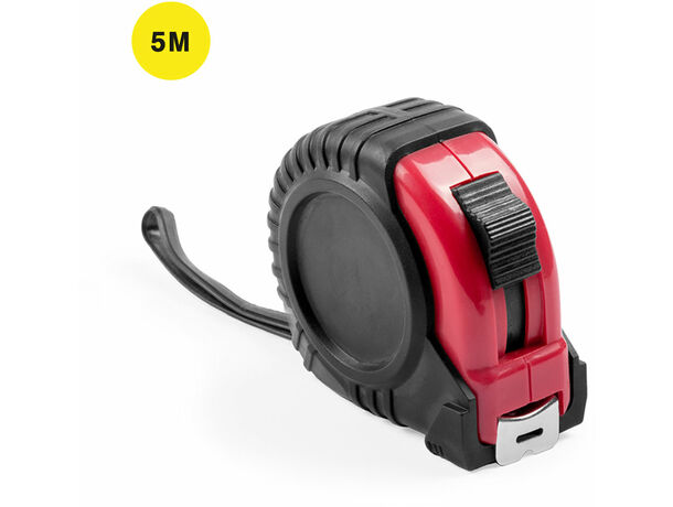 Flexometro en goma forma rueda de 5m con clip