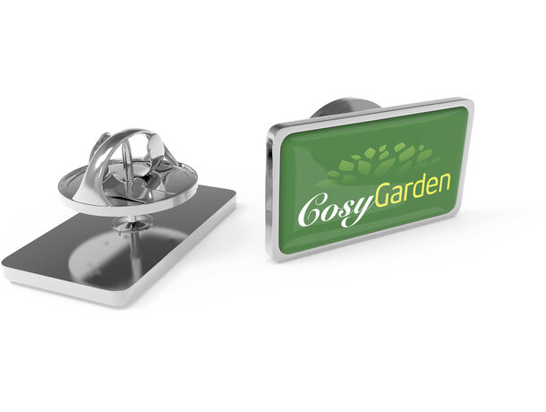 Pin rectangular metálico personalizado