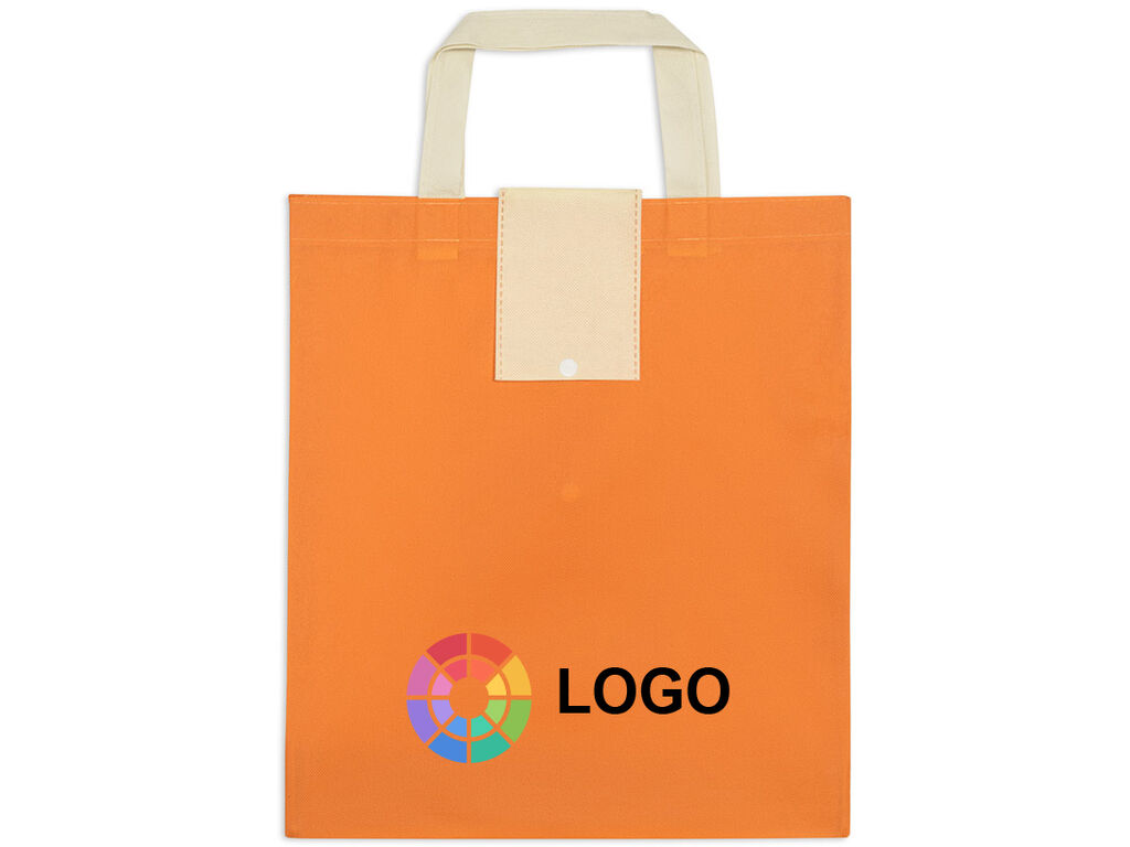 Bolsa plegable personalizada non woven 80 g/m2 35 x 41 x 10 cm