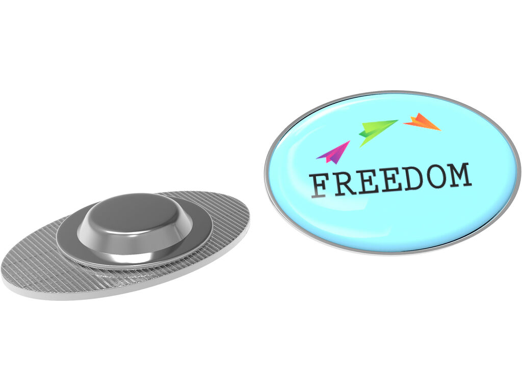 Pin ovalado metálico personalizado