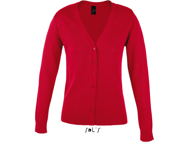 Chaqueta rebeca de punto con cuello v de mujer golden women Sols